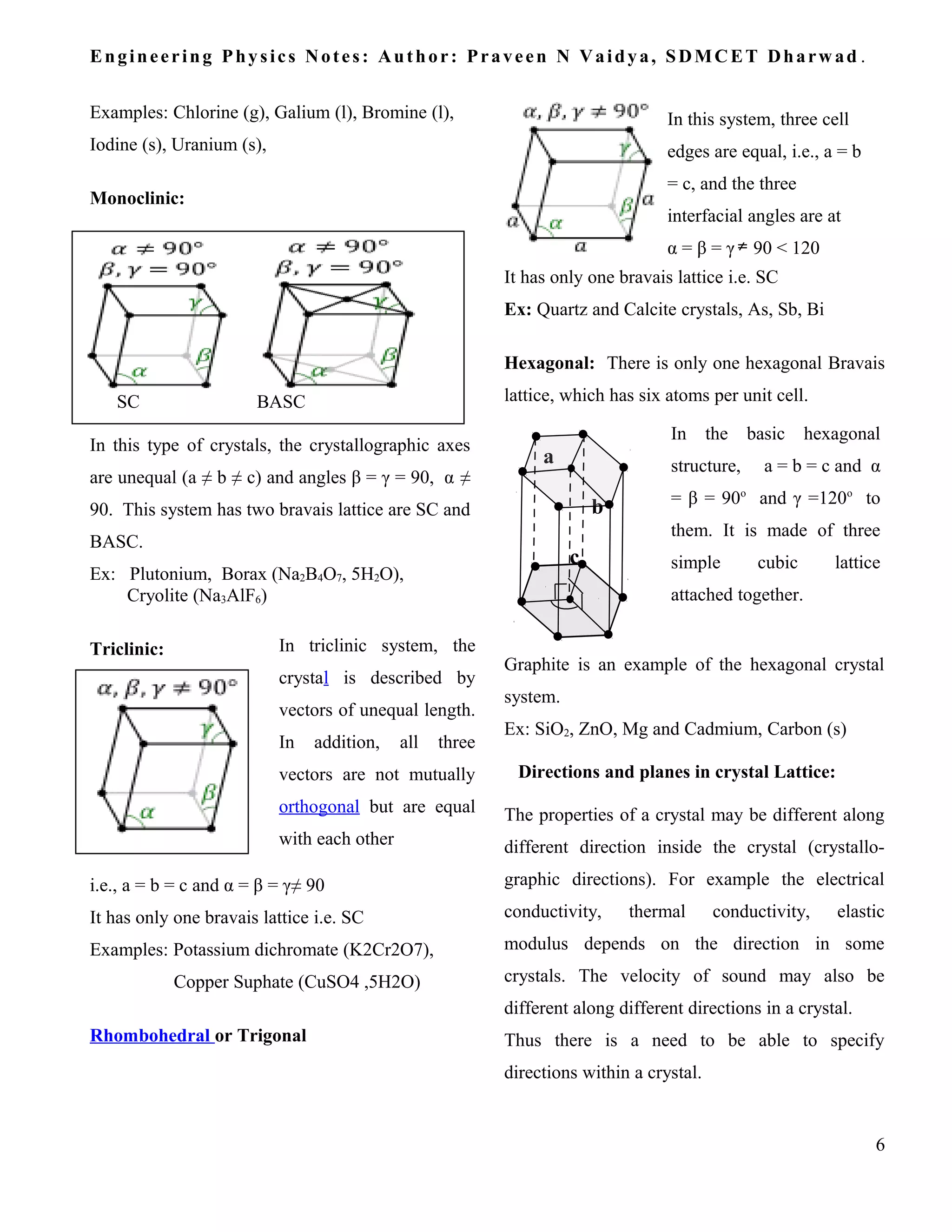 Crystal structure notes | DOC