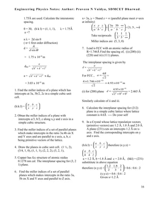 Crystal structure notes | DOC