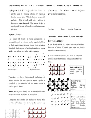 Crystal structure notes | DOC