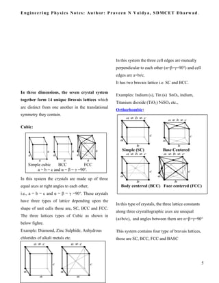 Crystal structure notes | DOC
