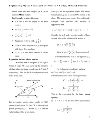 Crystal structure notes | DOC