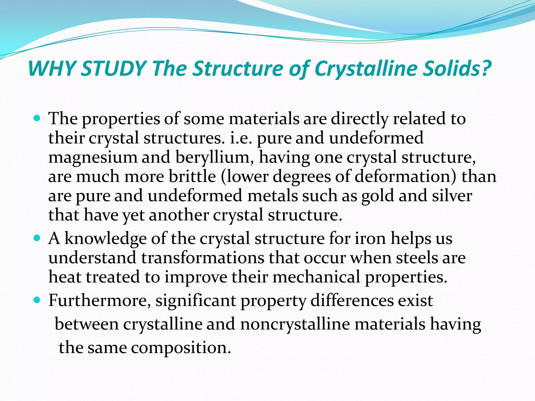 Crystal structure of metal | PPTX