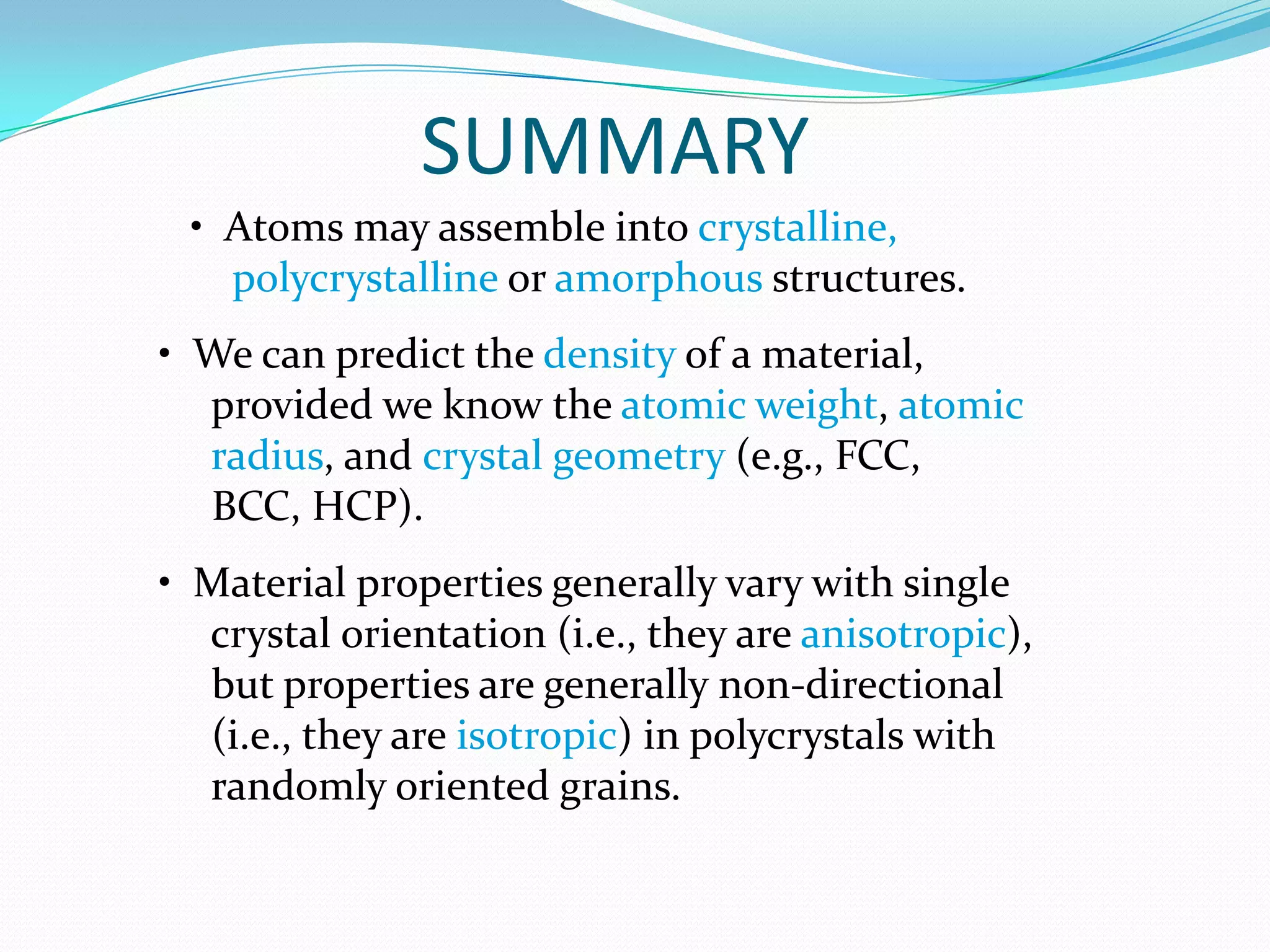 Crystal structure of metal | PPTX