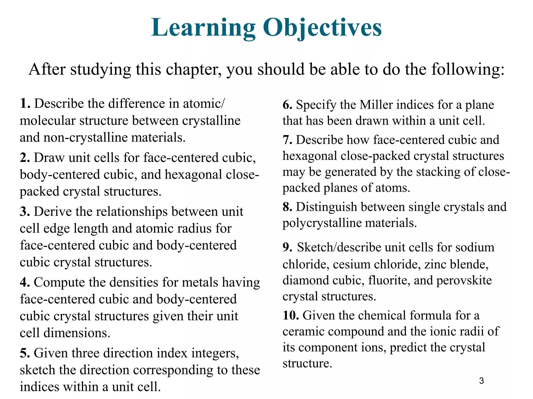 Crystal structure of metals and semiconductors | PPTX
