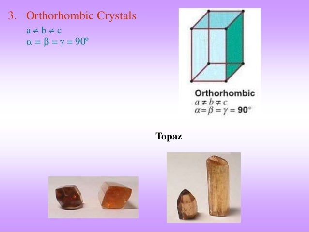 Orthorhombic Crystal System Examples