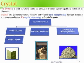 Crystal system | PPTX