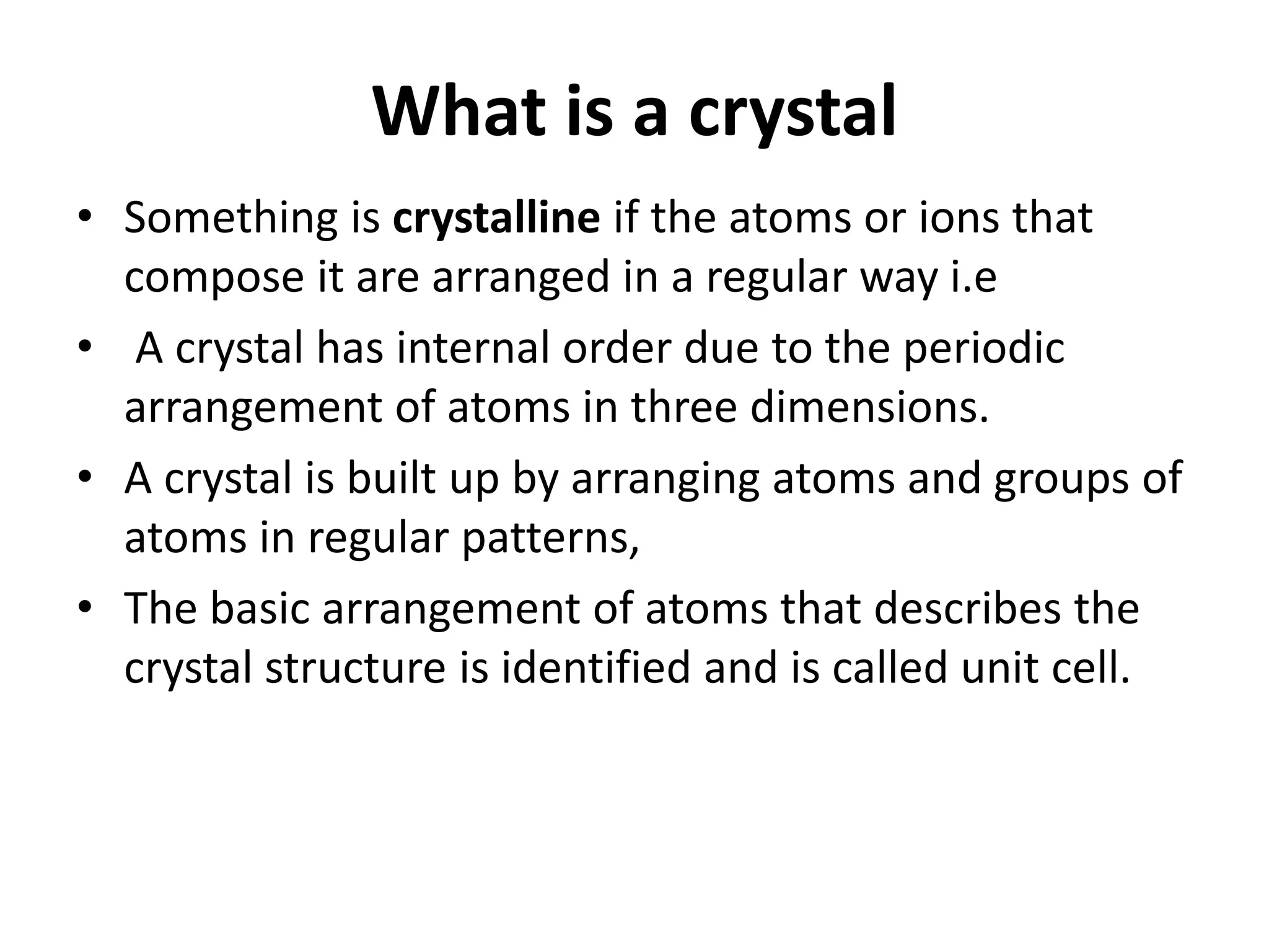 Crystal and Crystal Systems PowerPoint Presentation | PDF