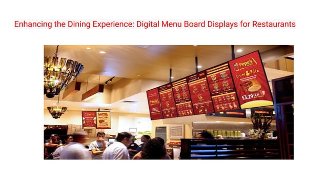 Digital menu board display for restaurants | PPT