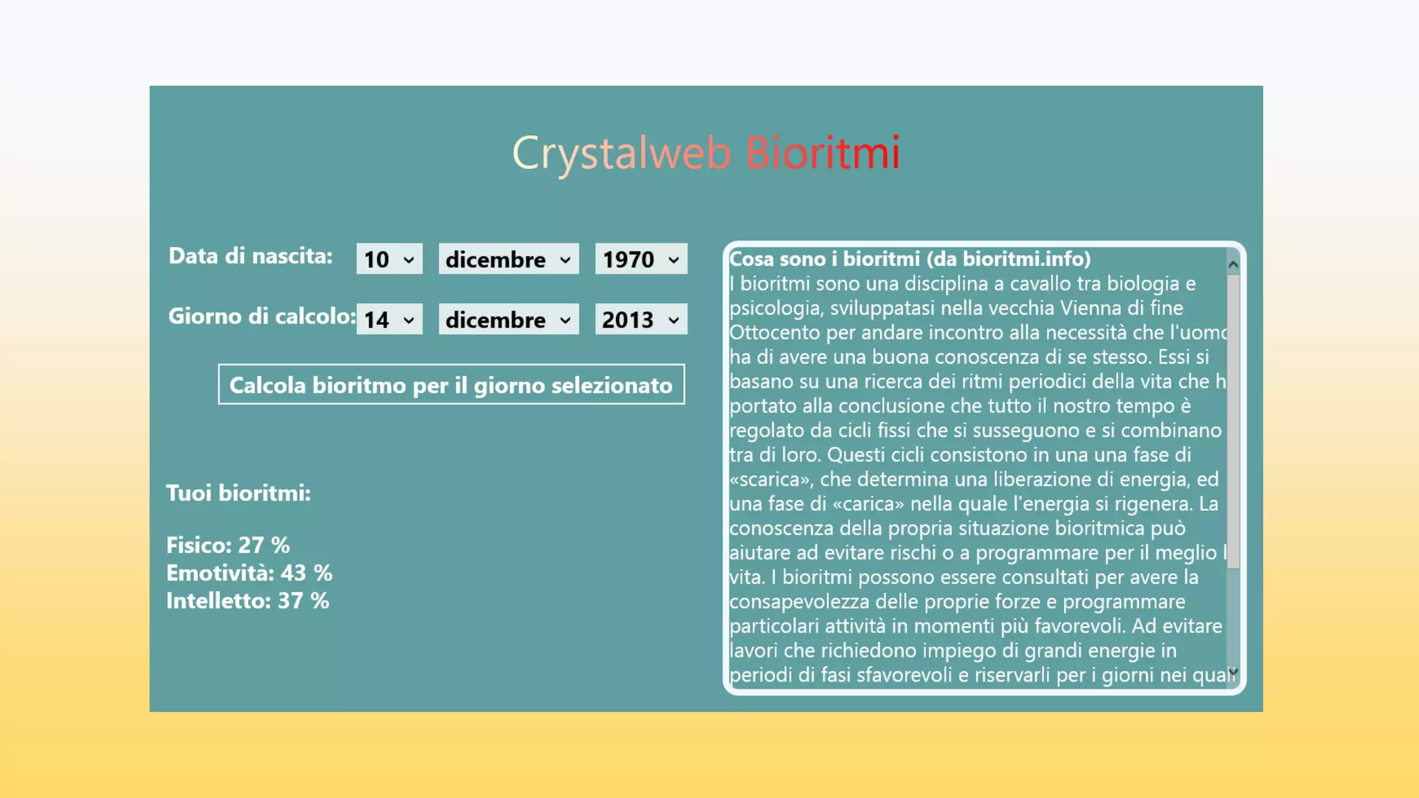 Crystalweb bioritmi | PDF