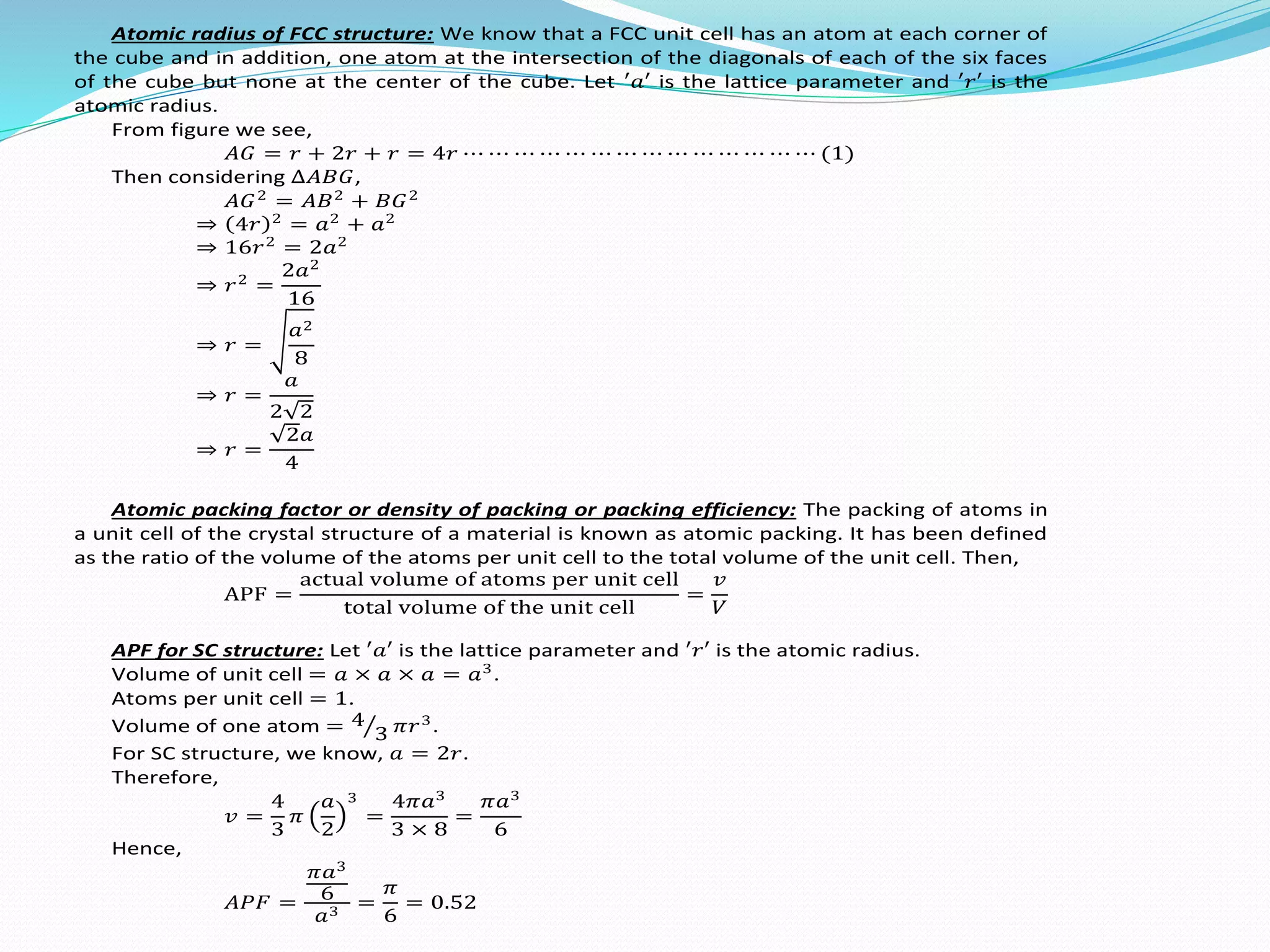 Crystal Structure, BCC ,FCC,HCP | PPTX
