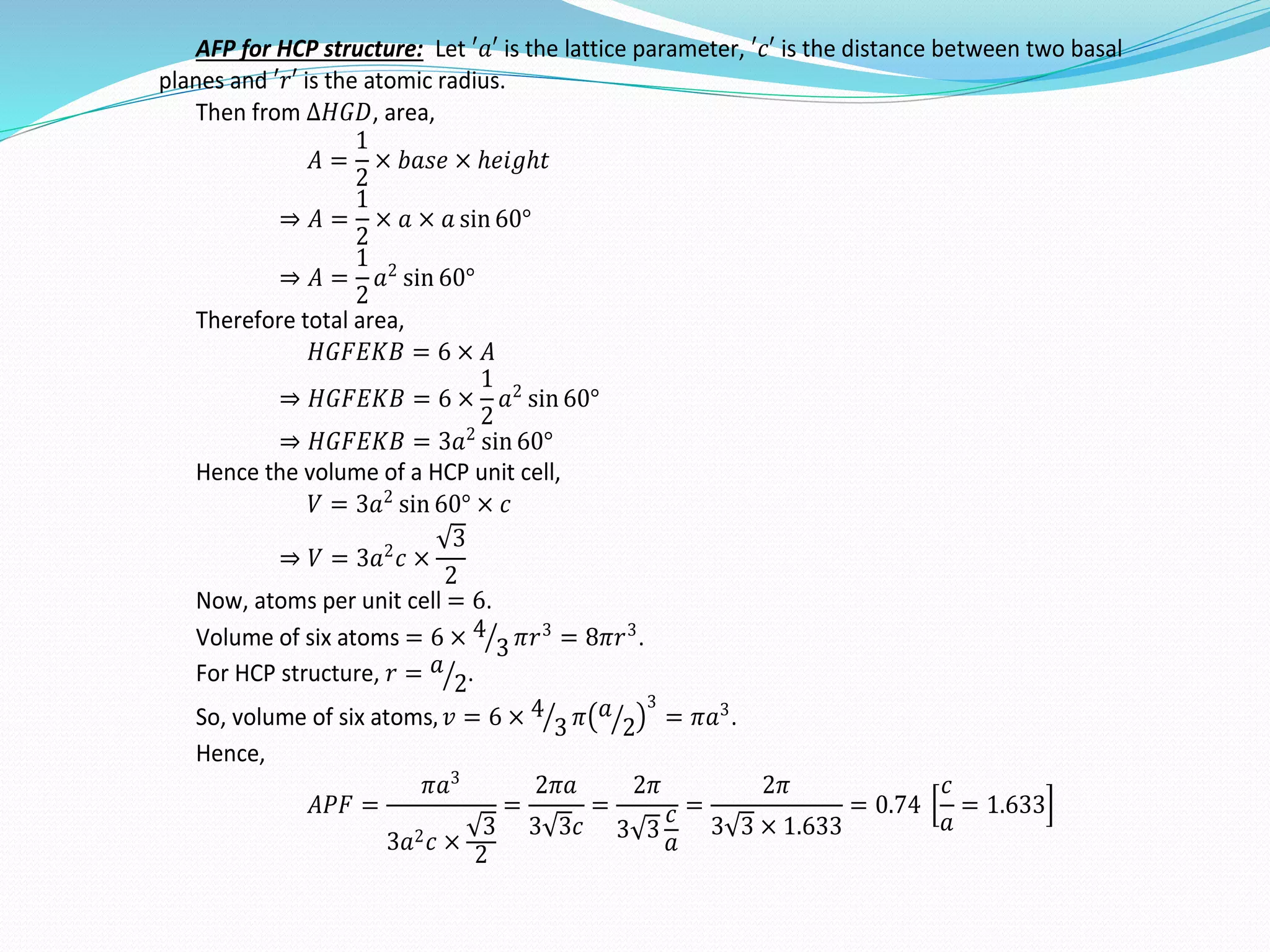 Crystal Structure, BCC ,FCC,HCP | PPTX
