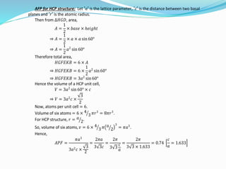 Crystal Structure, BCC ,FCC,HCP | PPTX