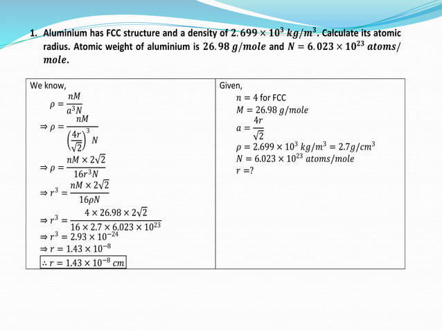Crystal Structure, BCC ,FCC,HCP | PPTX