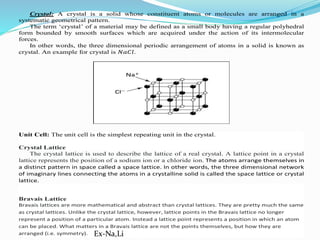 Crystal Structure, BCC ,FCC,HCP | PPTX