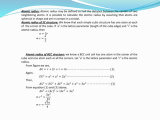 Crystal Structure, BCC ,FCC,HCP | PPTX