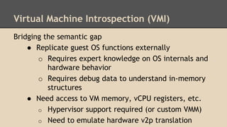 CrySys guest-lecture: Virtual machine introspection on modern hardware | PPT