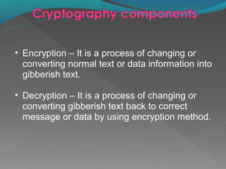 Crytography | PPT | Information and Network Security | Computing