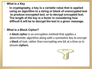 cryptography in computer and its module and application | PPTX