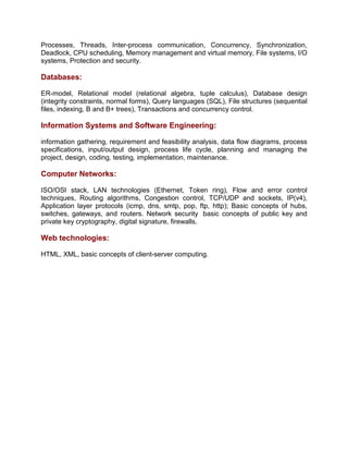 Computer Science-Gate Syllabus | PDF