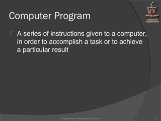 Fundamental Programming Lect 1 | PPT