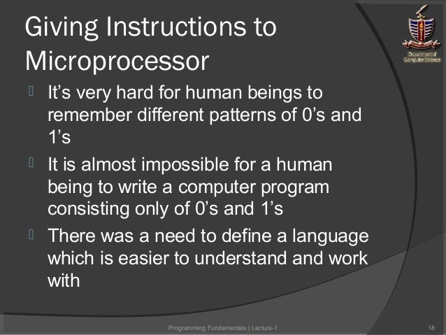 Fundamental Programming Lect 1
