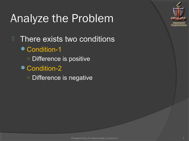Fundamental Programming Lect 3 | PPT