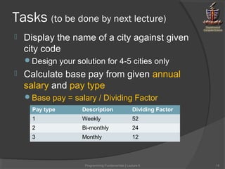 Fundamental Programming Lect 5 | PPT