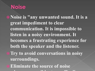 listening skills principles and barriers. | PPTX