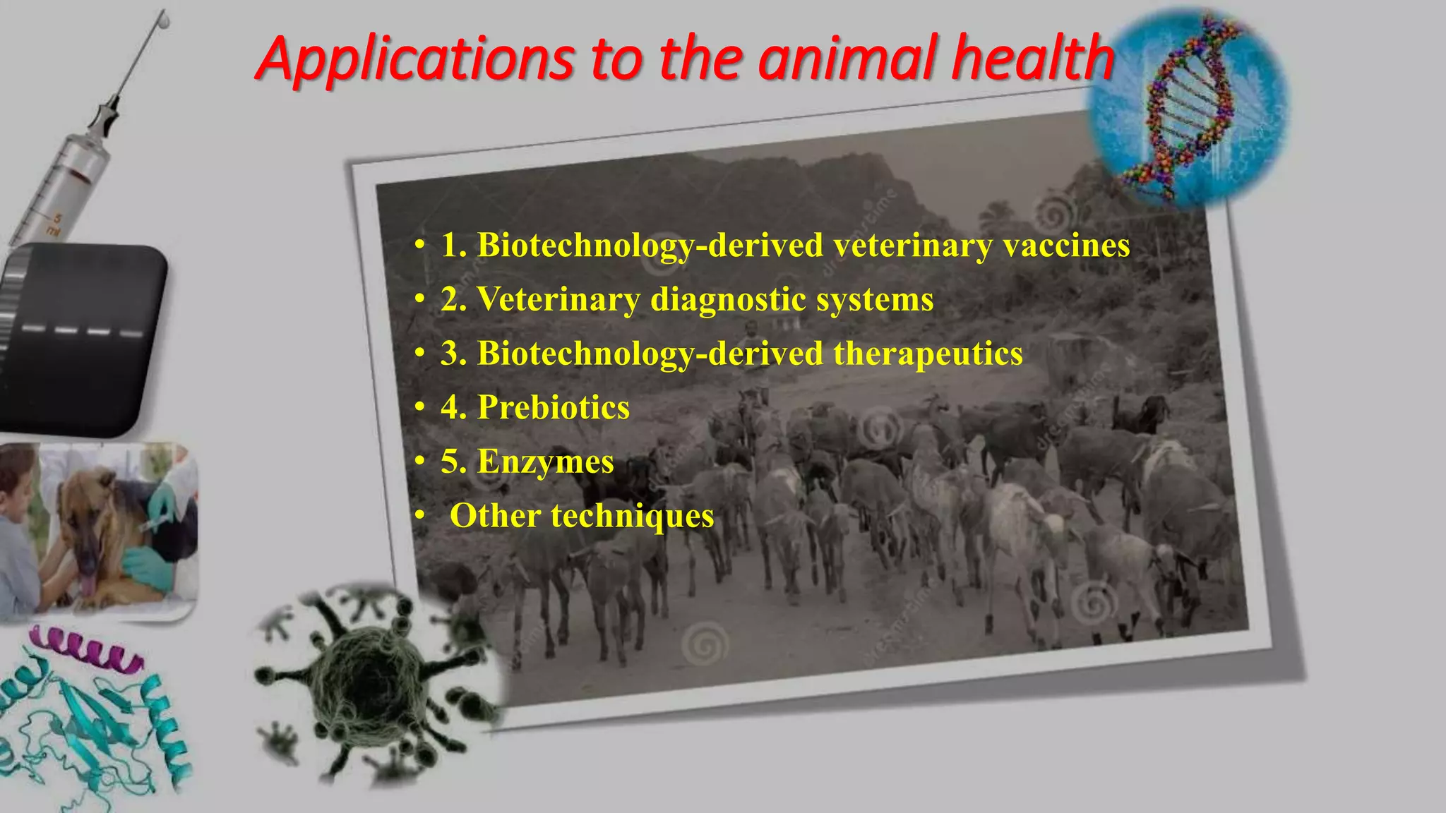 Applications of Biotechnology in Animal Health | PPTX