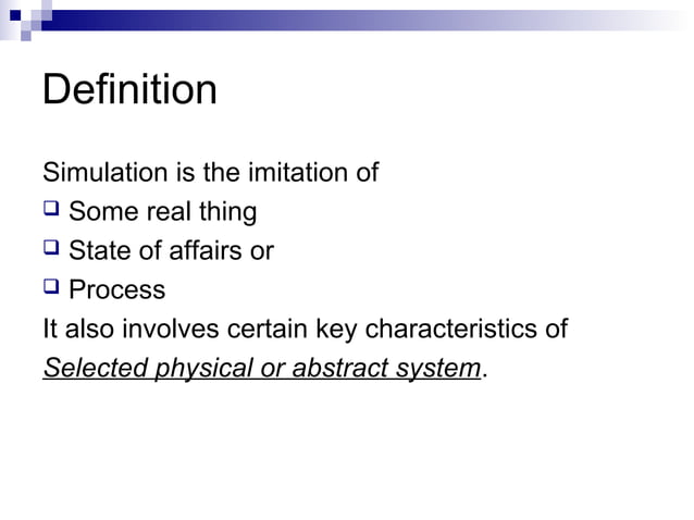 Computer simulation | PPT