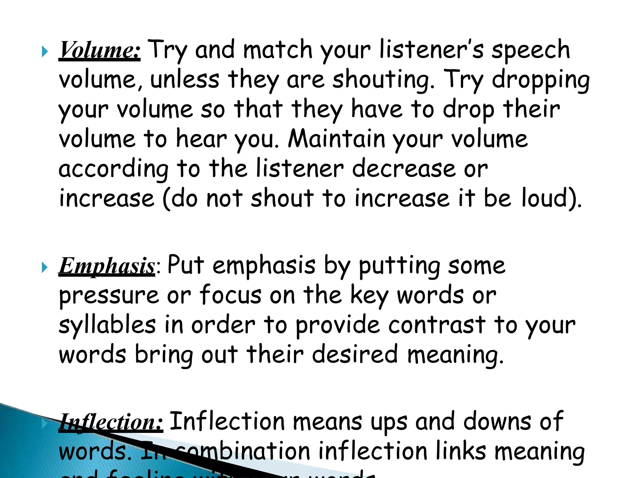 PARALINGUISTICS COMMUNICATION ppt in cs. | PPT