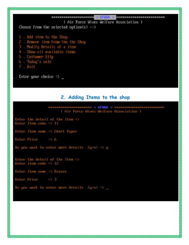 CS Project-Source code for shopping inventory for CBSE 12th | DOCX