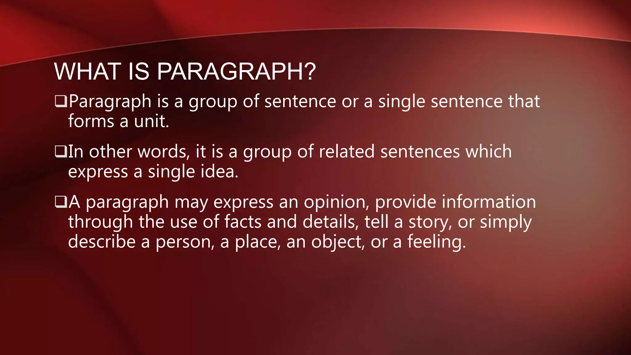 Paragraph Writing | PPT