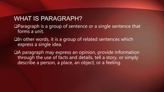 Paragraph Writing | PPTX