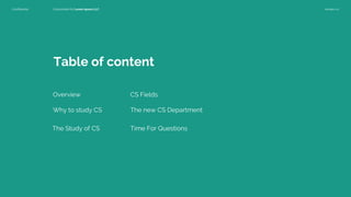 Introduction to Computer Science Department | PPT