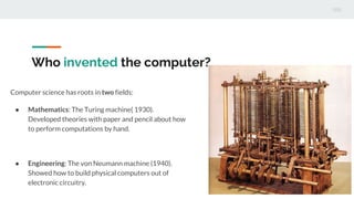 Introduction to Computer Science Department | PPT