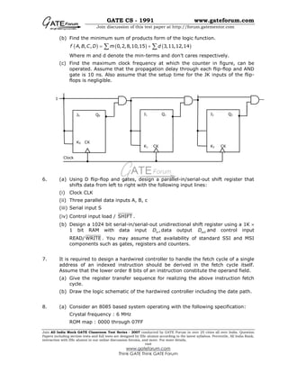 Gate-Cs 1991 | PDF | Programming Languages | Computing