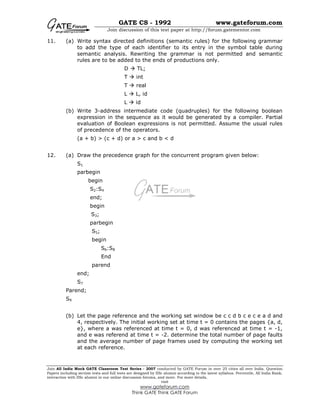 Gate-Cs 1992 | PDF | Programming Languages | Computing