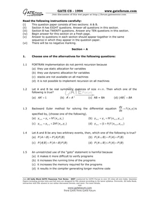 Gate-Cs 1994 | PDF