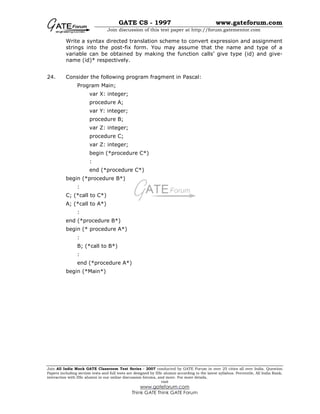 Gate-Cs 1997 | PDF