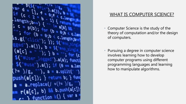 A Degree in Computer Science | PPTX