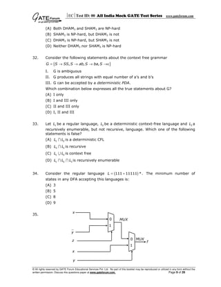 Gate-Cs 2006 | PDF | Programming Languages | Computing