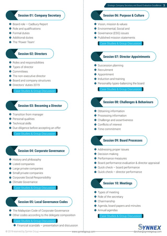 Company Secretary and Board Effectivenss Masterclass | PDF