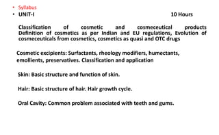 Cosmetic Science | PPTX