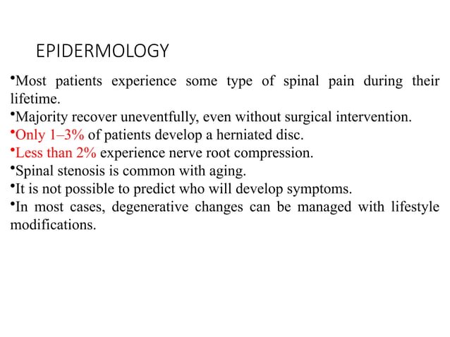 Cervical and Lumbar pathology.ppt Pathologies here can affect neck and ...