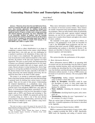Generating Musical Notes And Transcription Using Deep Learning Pdf