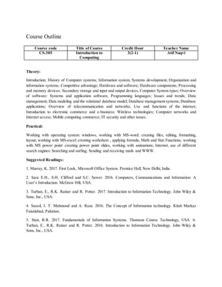 Cs 305 mathematics | DOCX