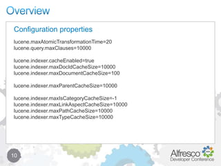 Alfresco Search Internals | PPTX | Databases | Computer Software and Applications