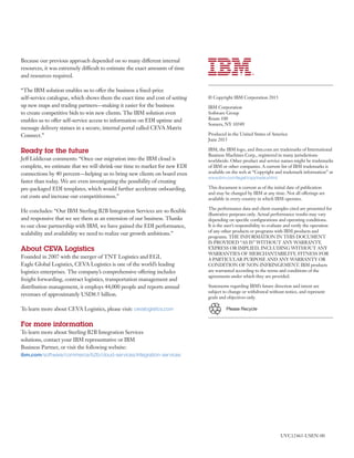 CEVA Logistics: IBM Sterling B2B Integration | PDF