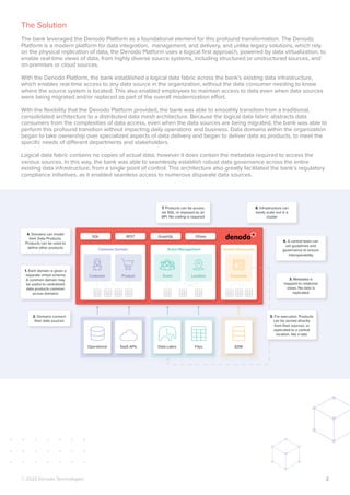 Large Bank Leverages the Denodo Platform as the Foundation for a Shift ...